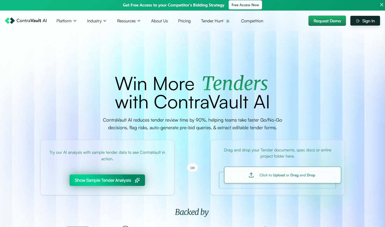 ContraVault AI - 智能標案助攻 評論：AI工具主要功能、優點和缺點分享